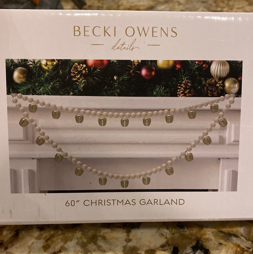 Becki Owen’s 60” Wood & Bell Garland – Kinderhook Flower + Gifts
